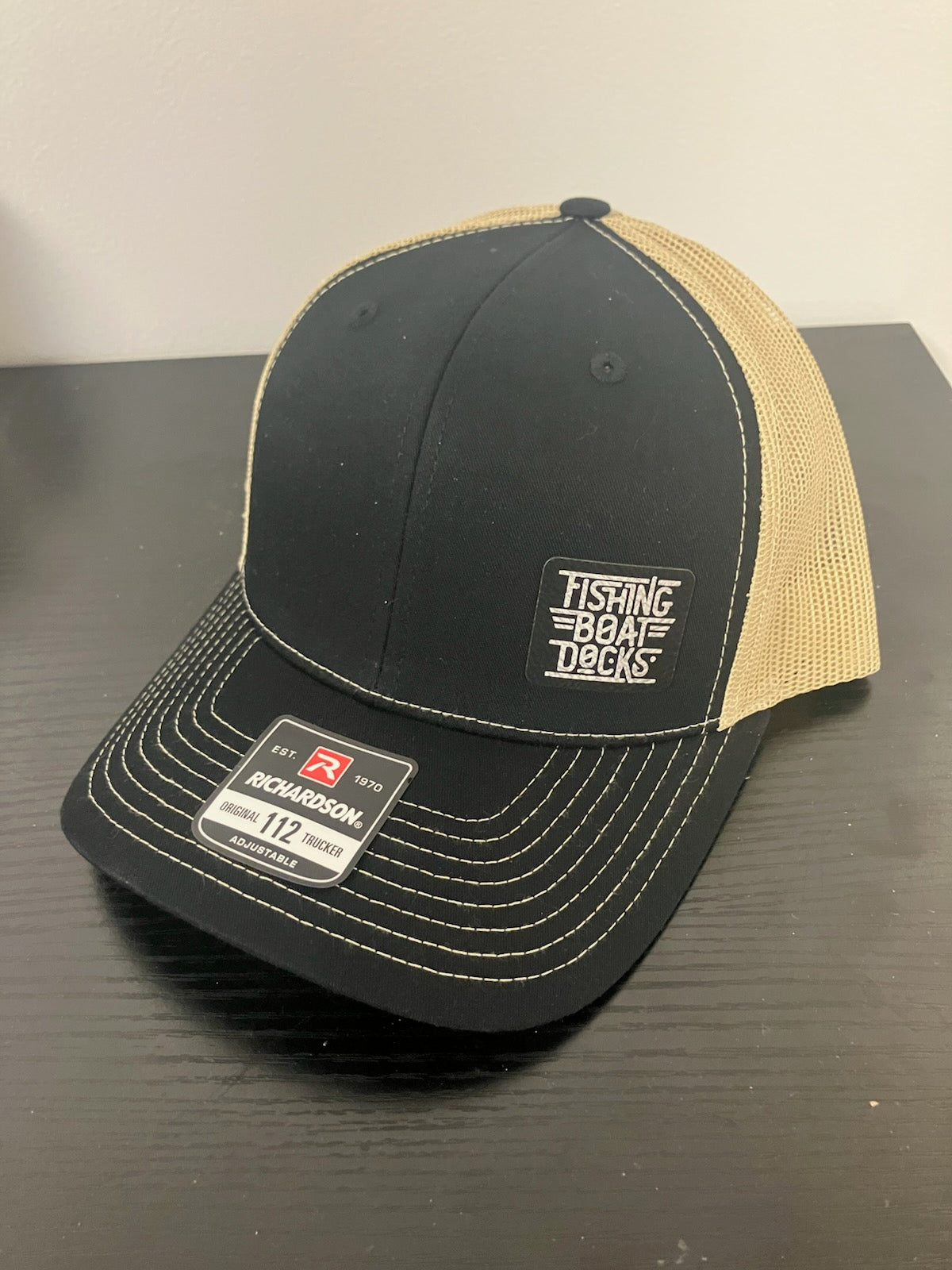 Fishing boat docks vintage hat leather patch – Fishing Boat Docks